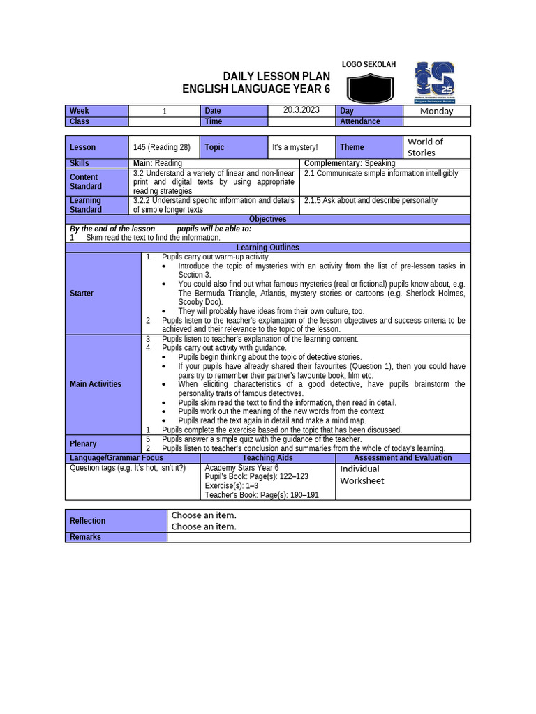 It's A Mistery (Lesson 145 - 160) | PDF | Lesson Plan | Teachers