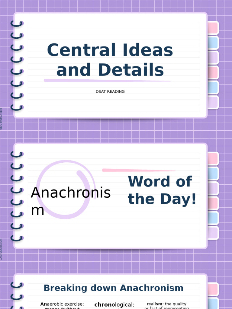 Central Ideas and Details | PDF