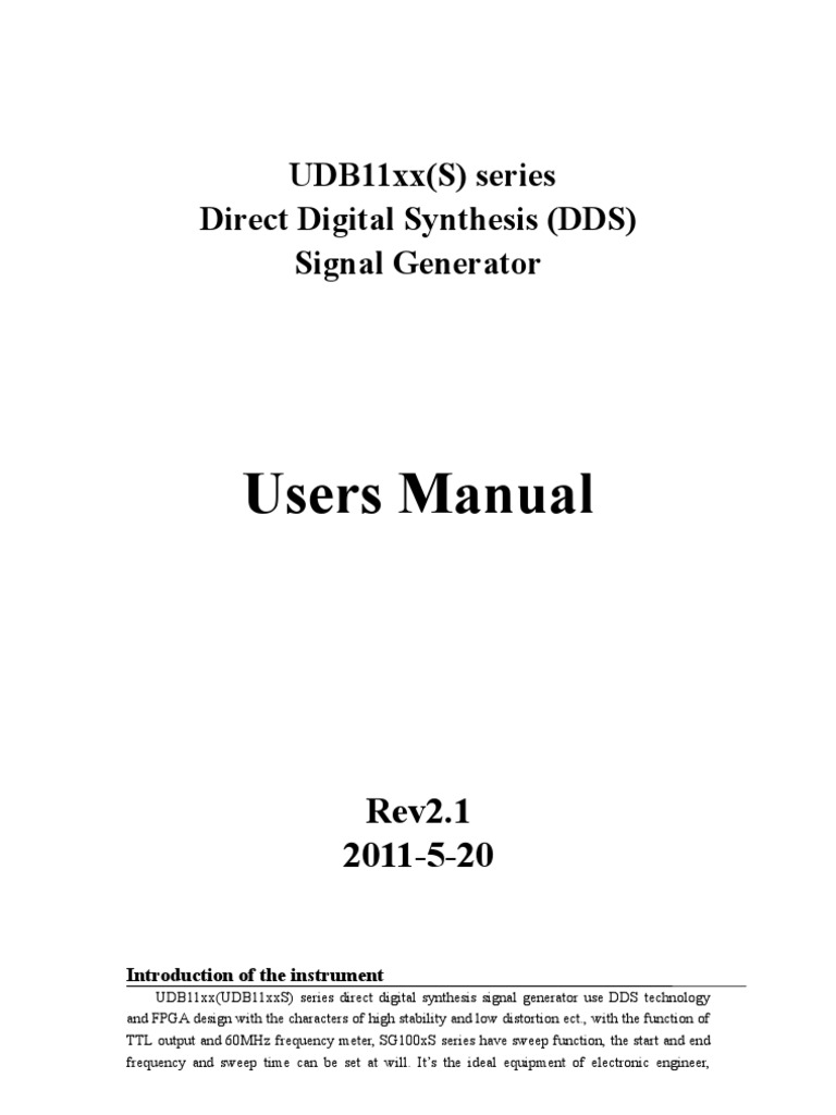 Signal Generator Manual | Download Free PDF | Frequency | Amplitude