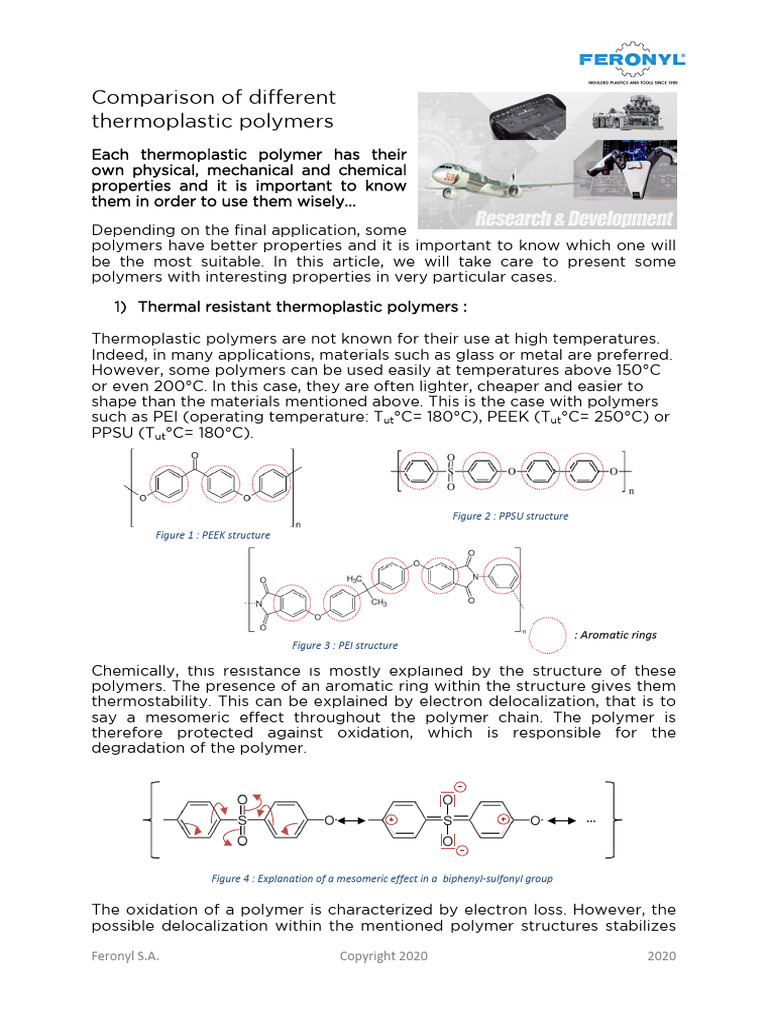 Thermoplastic Materials Comparison | PDF | Polymers | Thermoplastic