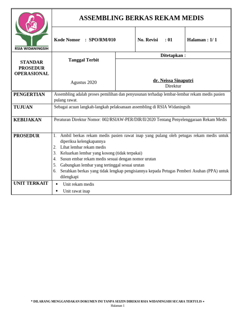 SPO Assembling BRM Fix | PDF