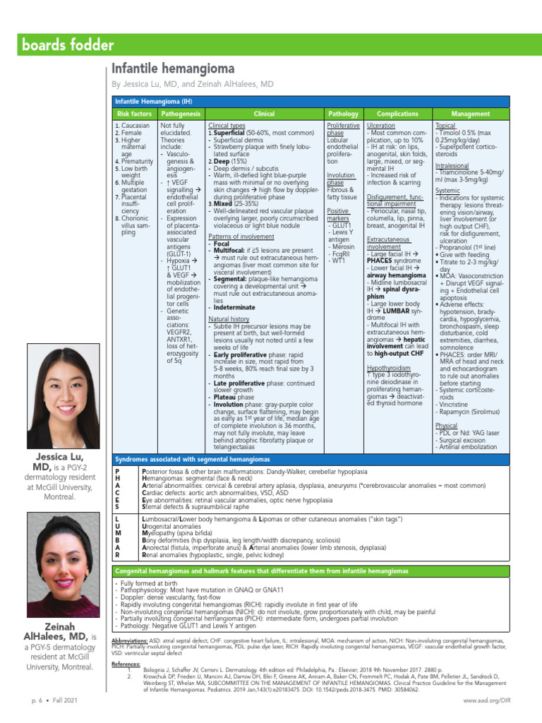 AAD BF Infantile Hemangioma | PDF | Clinical Medicine | Diseases And ...