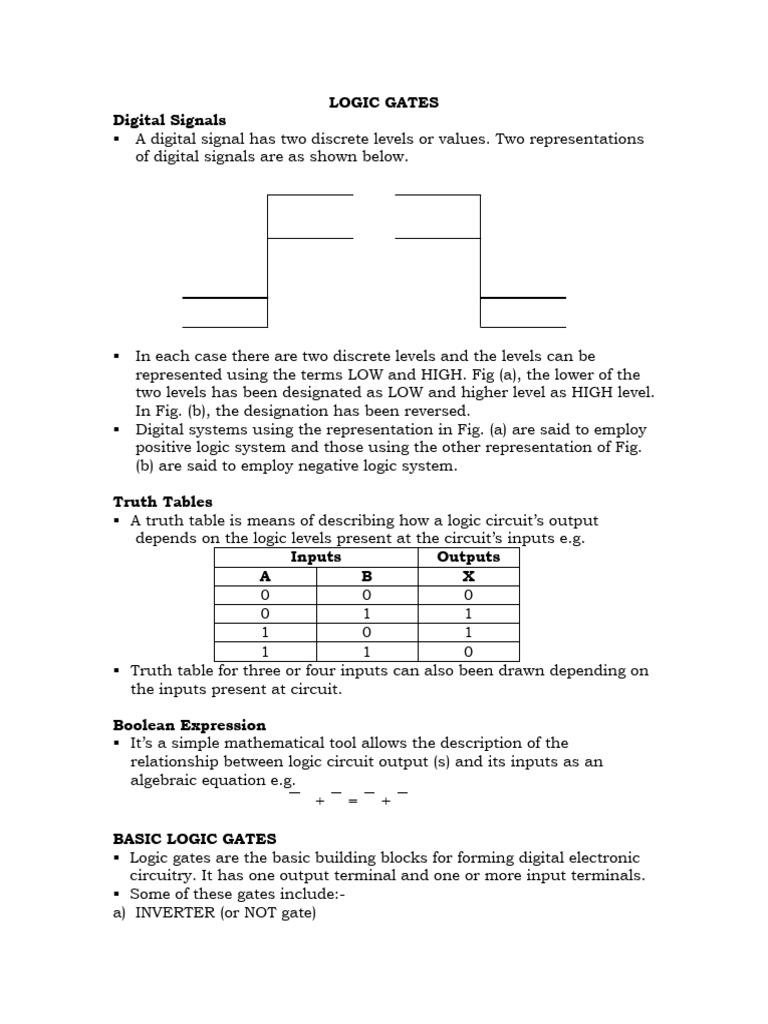 Logic Gates & Combinational Logic Design | PDF | Logic Gate | Boolean ...