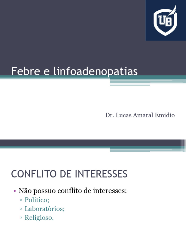 Febre de Pel-Ebstein e Linfoadenopatias | PDF | Febre | Inflamação
