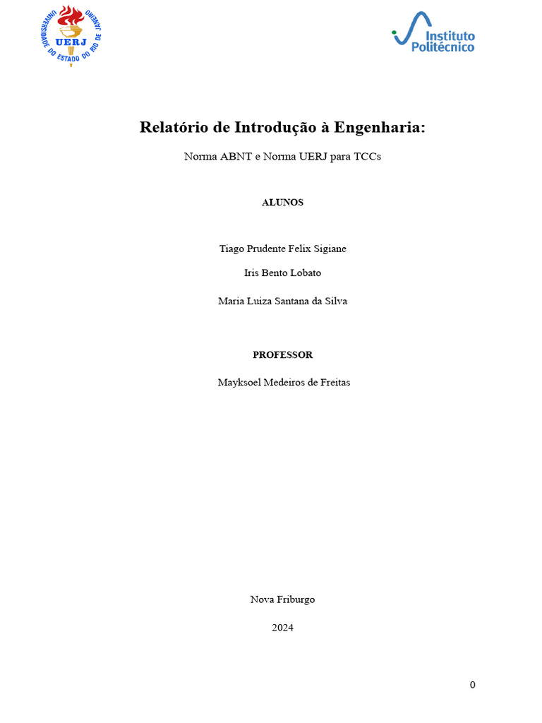 Relatório Norma ABNT e UERJ | PDF | Citação | Caixa alta e caixa baixa