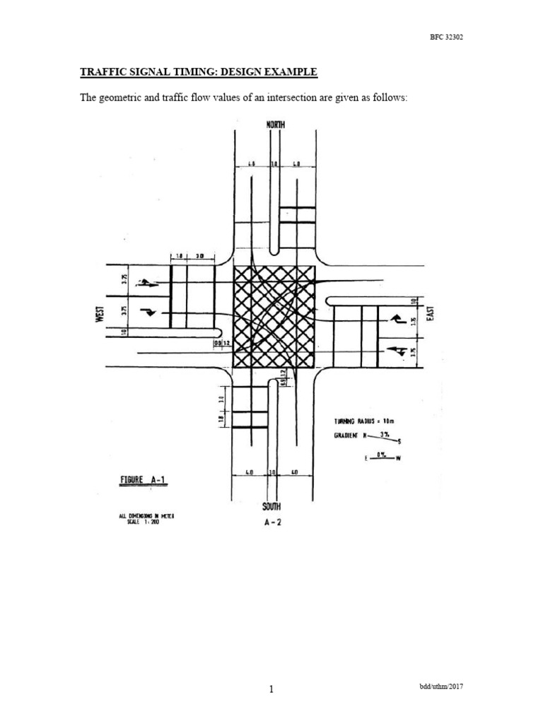 Traffic Signal Design Example | PDF | Traffic | Intersection (Road)