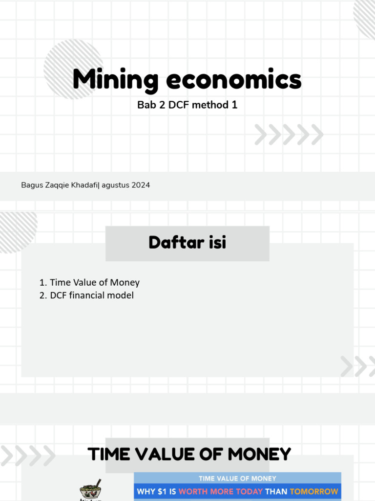 Mining Economics Bab 2 DCF | PDF