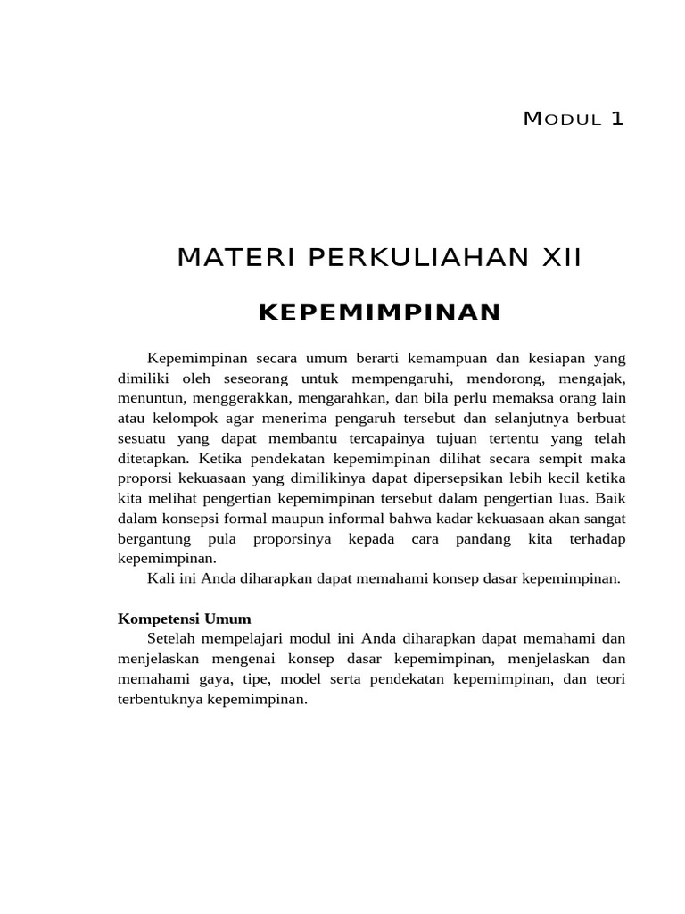 MATERI PERKULIAHAN XII | PDF