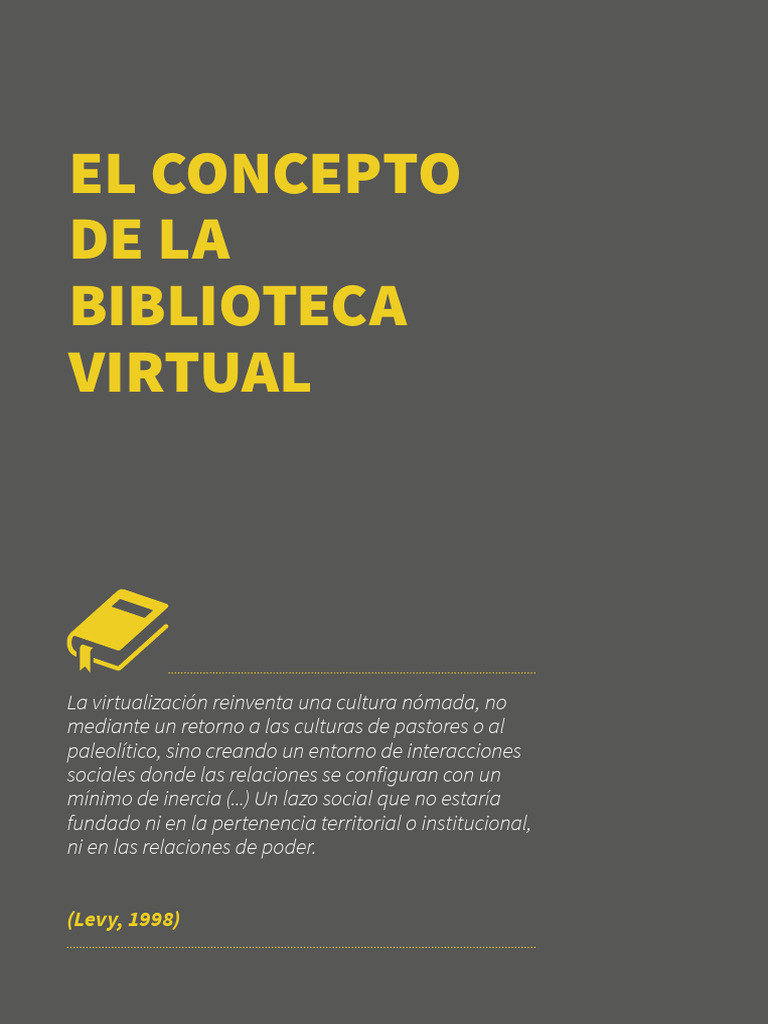 Lectura Sesión 1. El Concepto de La Biblioteca Virtual | PDF | Libreria digital | Aprendizaje