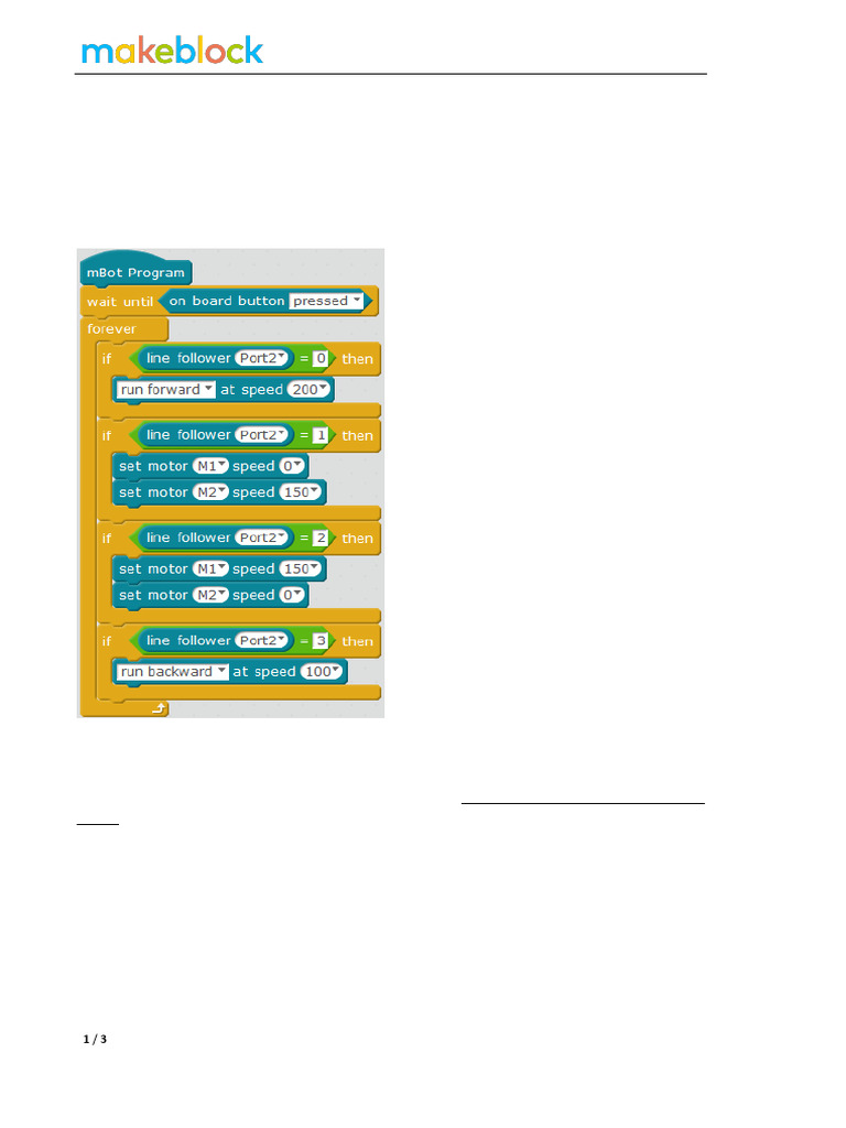 Mbot Projekte Einfaches Linien Folgen | PDF