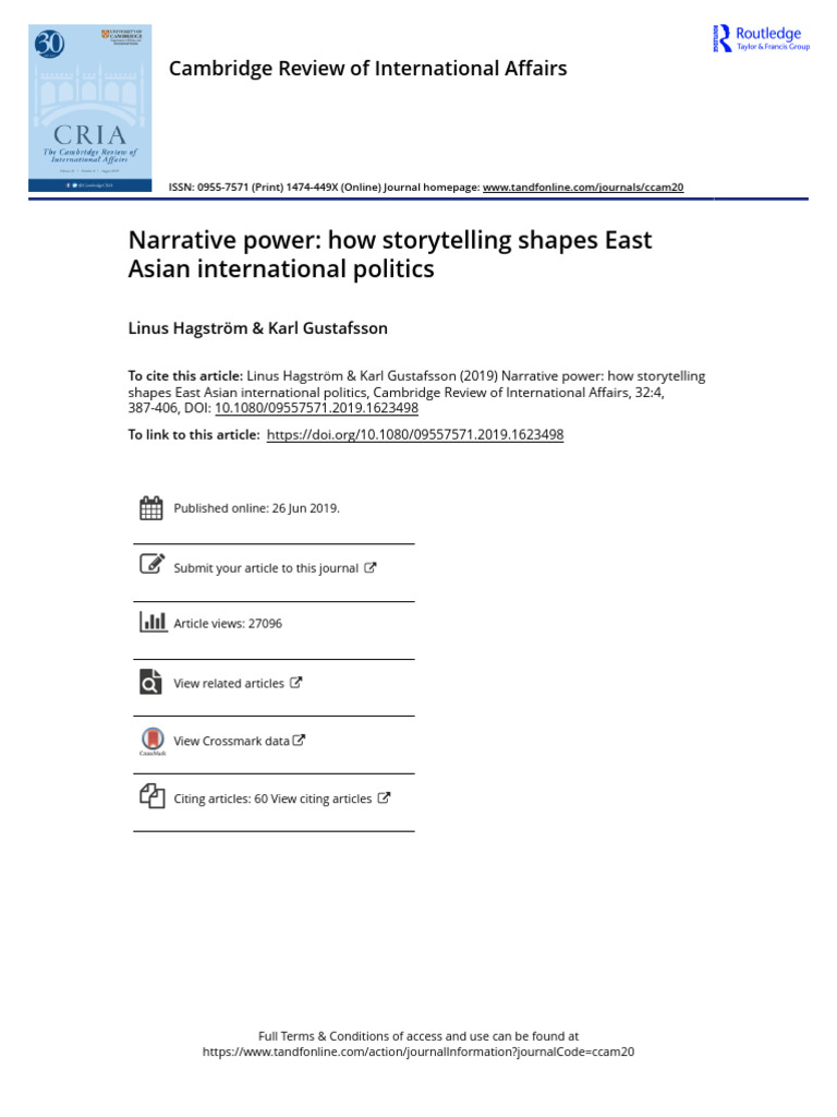Narrative Power in East Asian Politics | PDF | Narrative | Theory