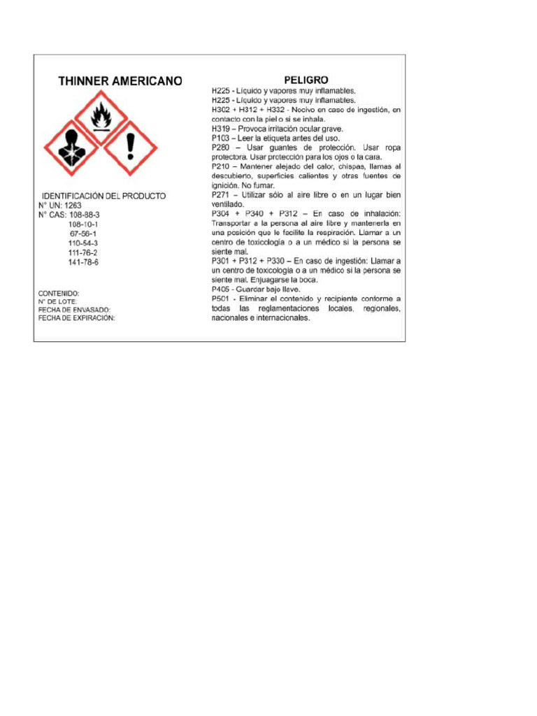 Rotulado Thiner | PDF