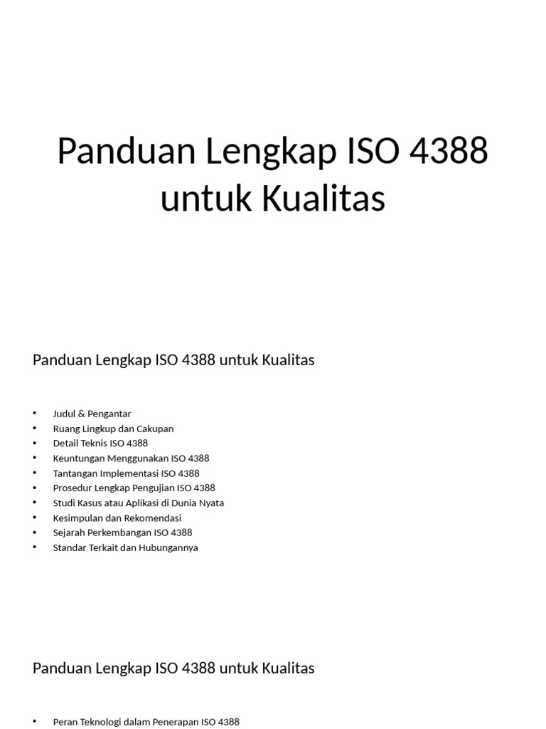 Panduan Lengkap ISO 4388 Untuk Kualitas | PDF