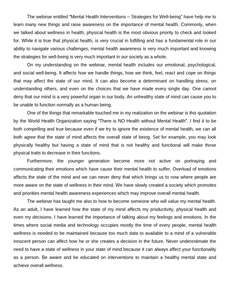 Reflection Guidance | PDF | Mental Health | Mind