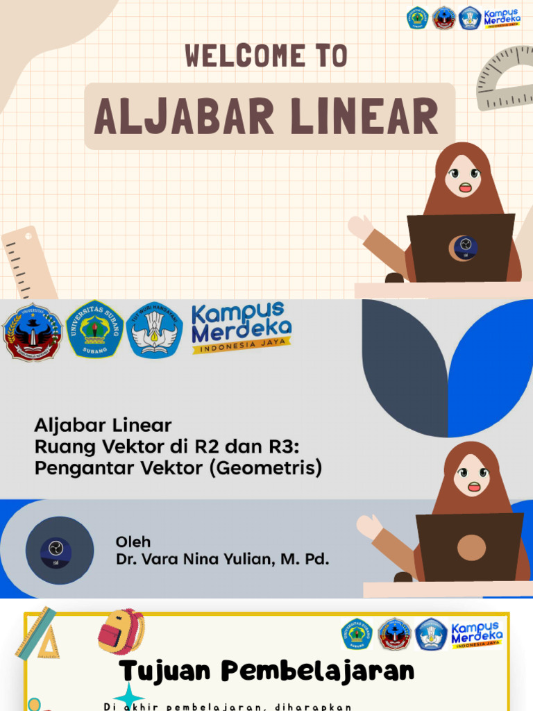 Pertemuan Ke 5 - Ruang Vektor Di r2 Dan r3 - Compressed | PDF