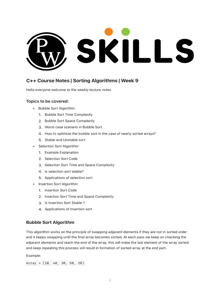 Sorting | PDF | Algorithms And Data Structures | Algorithms Sorting | PDF | Algorithms And Data Structures | Algorithms