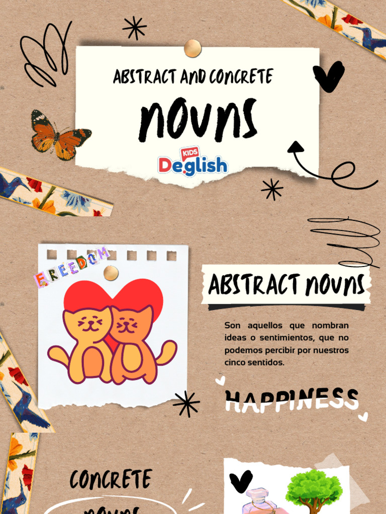 Abstract vs. Concrete Nouns Guide | PDF