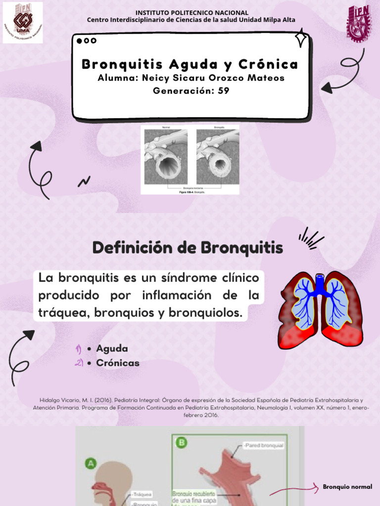Bronquitis Aguda y Crónica PDF | PDF | Bronquitis | Tos