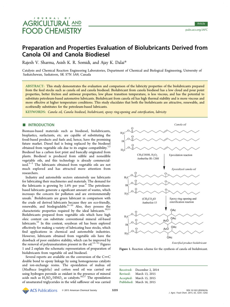 Epoxidation | PDF | Biodiesel | Lubricant