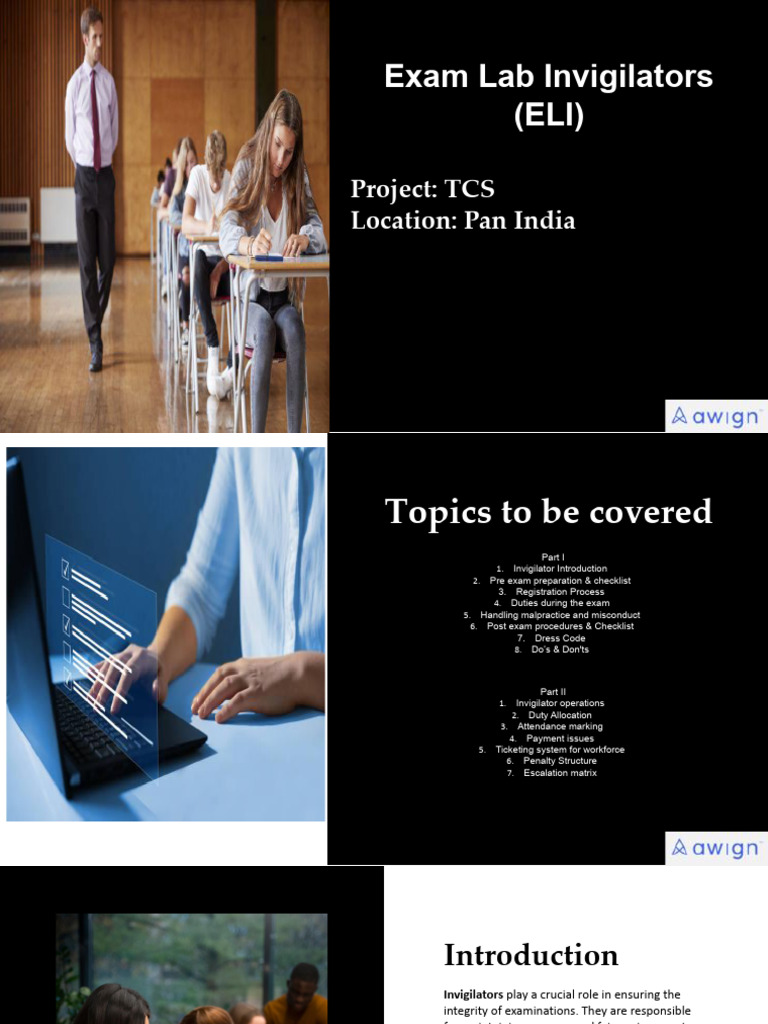 Invigilator Training Field Inv TCS | PDF