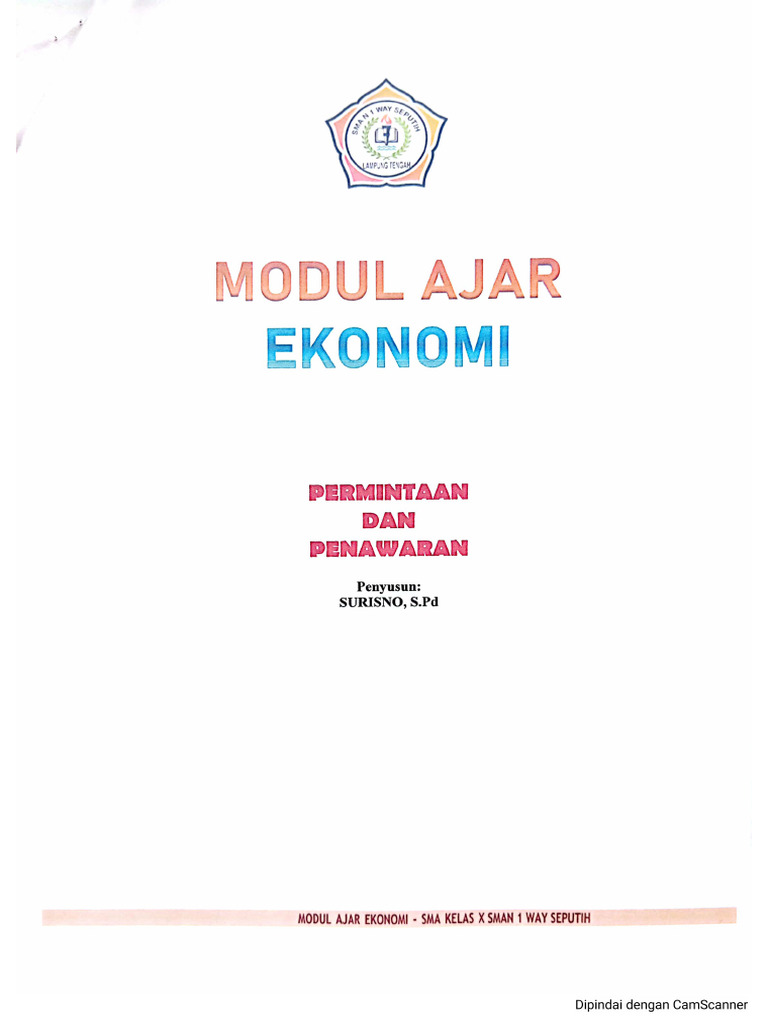 Modul Ekonomi Kelas X Permintaan Dan Penawaran 1 | PDF