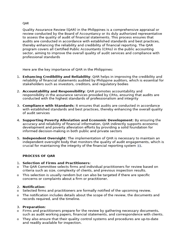 Qar | PDF | Audit | Business
