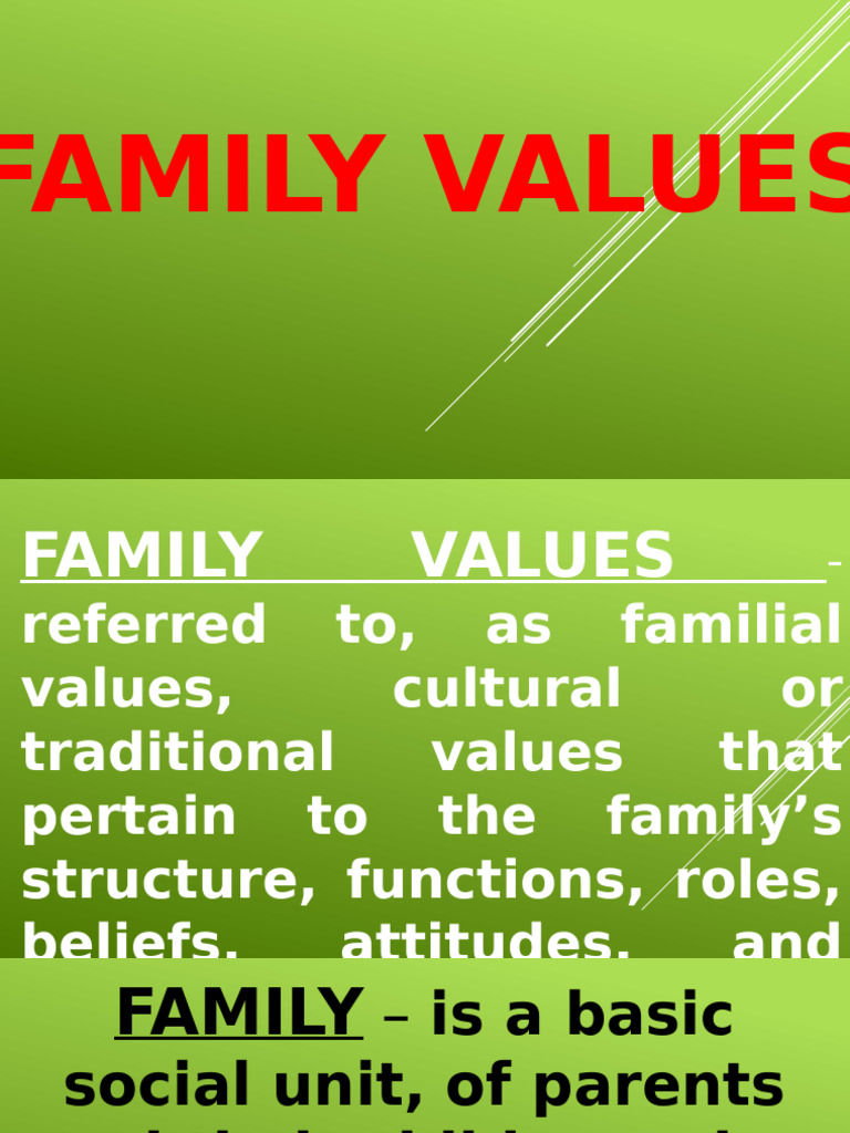 FAMILY VALUES | PDF | Family | Sibling