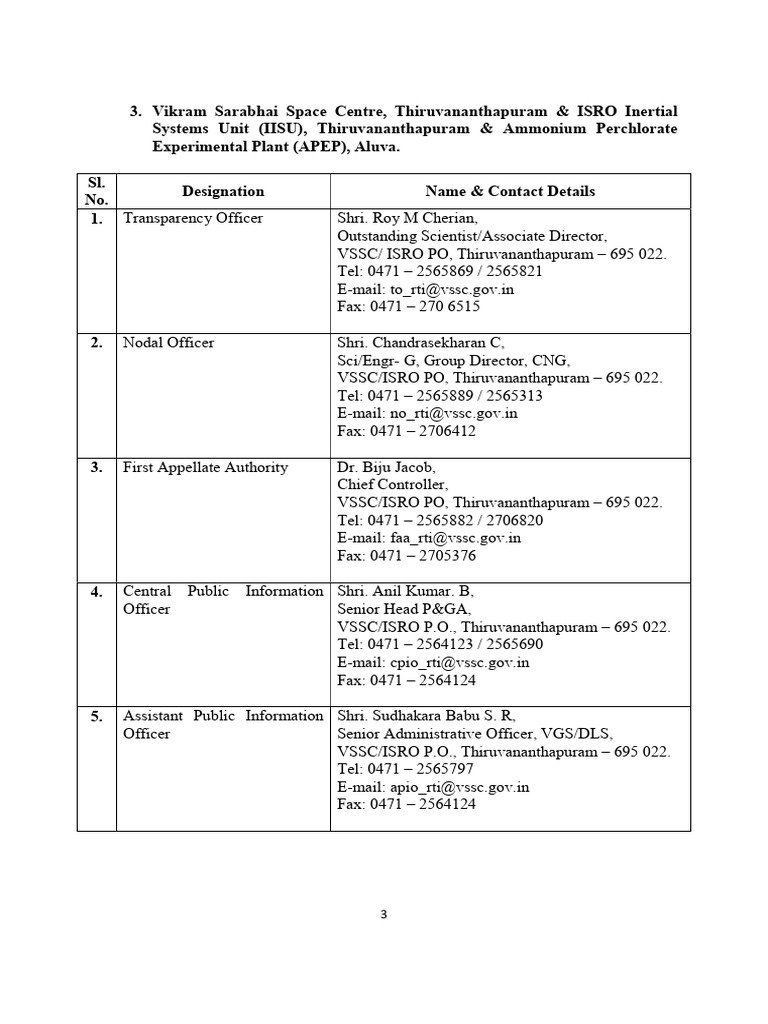 3 VSSC Iisu Apep TVM | PDF