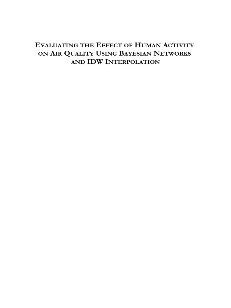 Evaluating The Effect of Human Activity On Air Quality Using Bayesian ...