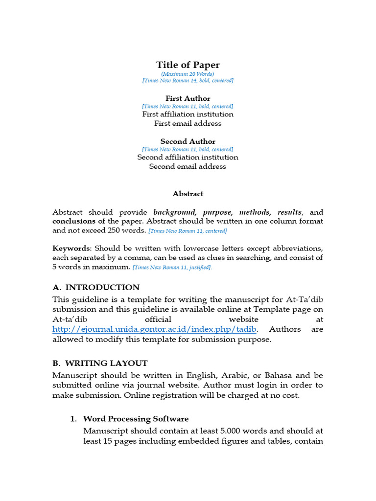 Template At-Ta'dib - Tarbiyah UNIDA Gontor | PDF | Written ...