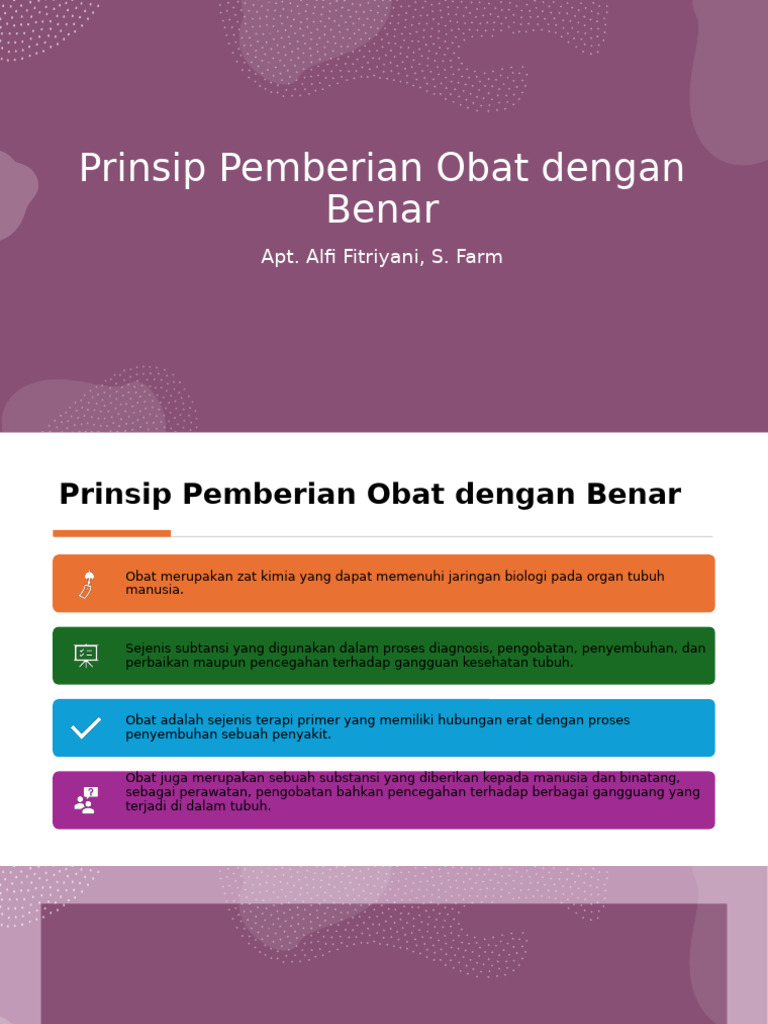 Prinsip Pemberian Obat yang Benar | PDF
