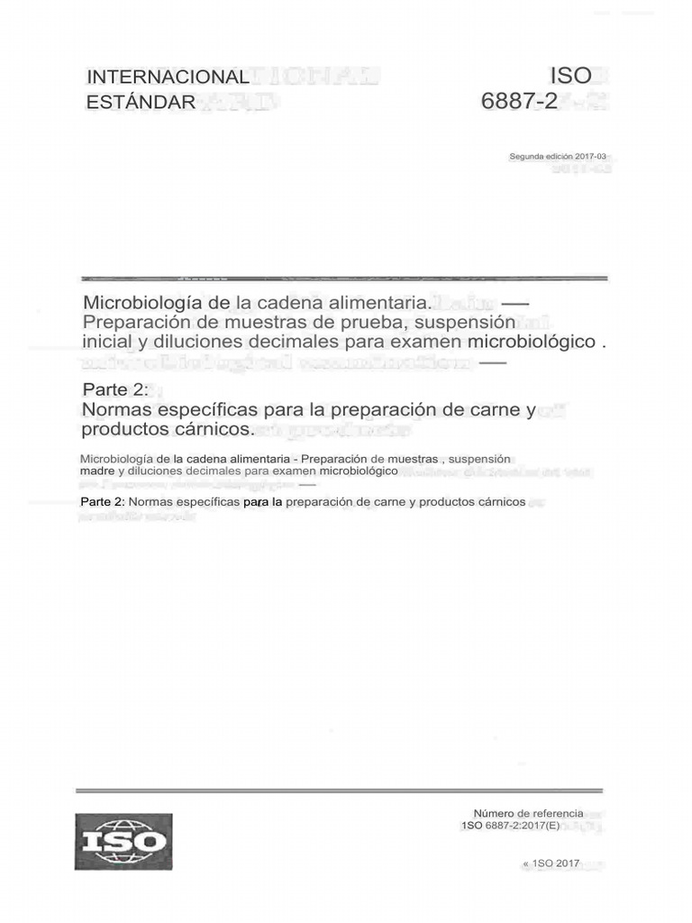 ISO 6887-2-2017(E) - Part 2 esp | PDF | Carne | Organización ...