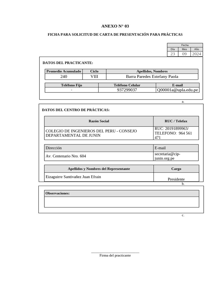 ANEXO N° 03 Jesus | PDF