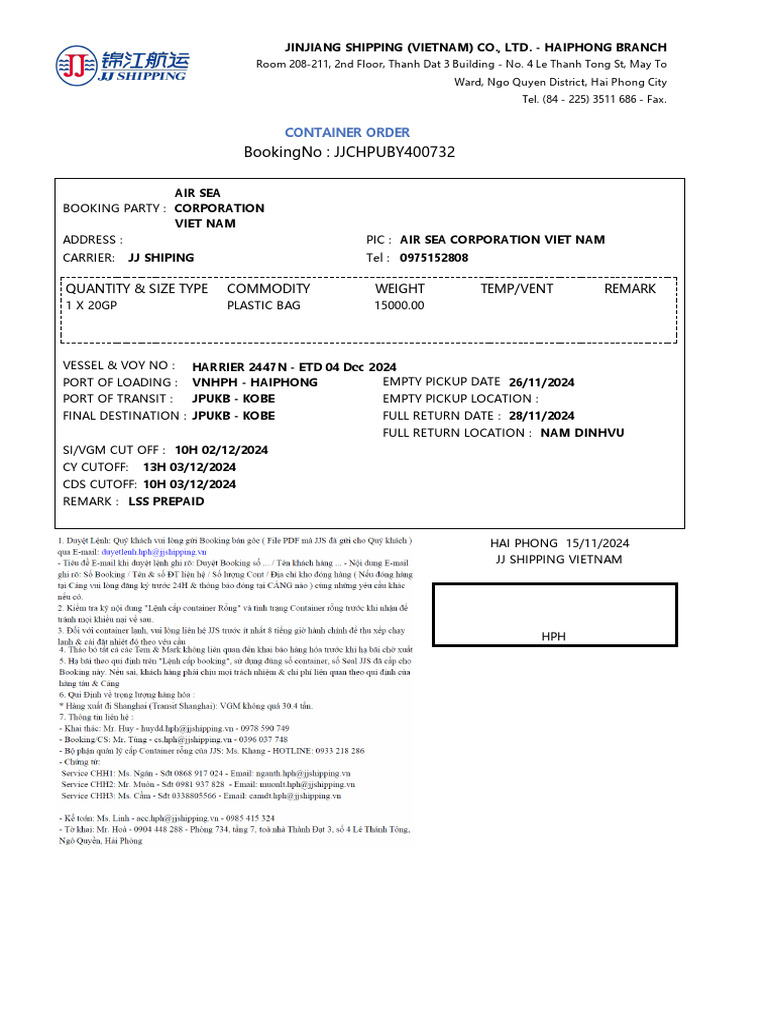 Jjchpuby400732 Air Sea Corporation Viet Nam Harrier 2447N | PDF