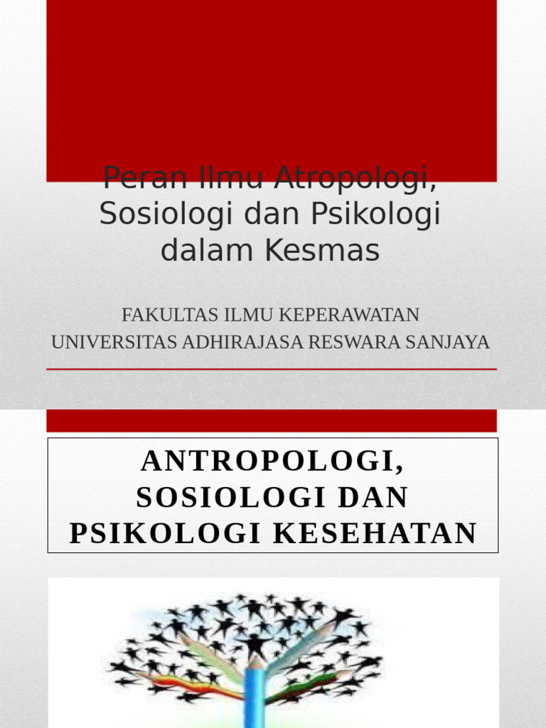 Peran Ilmu Atropologi, Sosiologi Dan Psikologi Dalam (Autosaved) | PDF