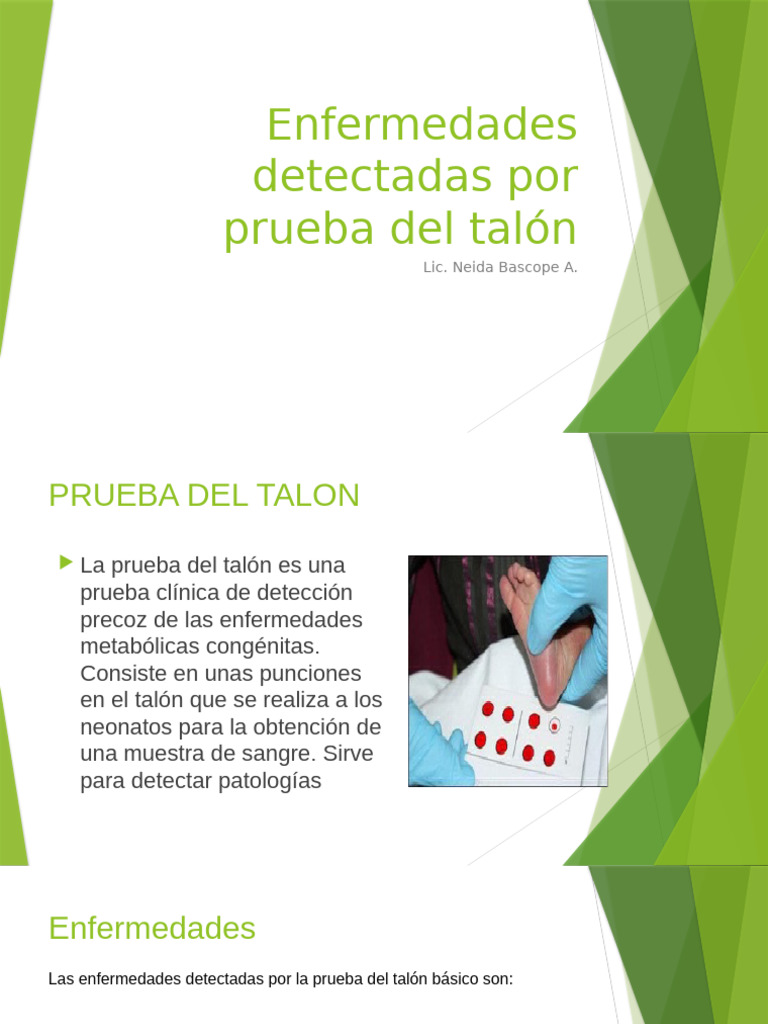 Enfer. Prueba Del Talon | PDF | Enfermedades y trastornos humanos ...