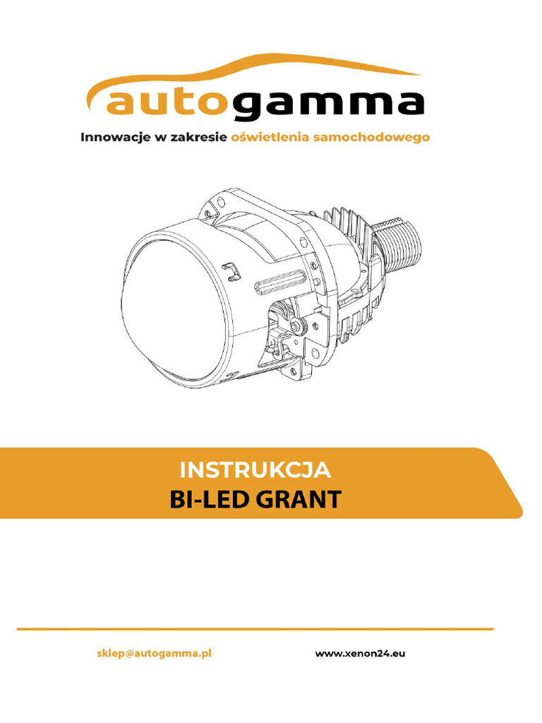 Instrukcja Bi-Led Grant | PDF