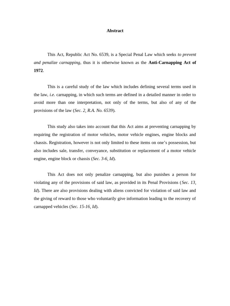 Term Paper Example (Atty. Saiddi) | PDF | Robbery | Theft