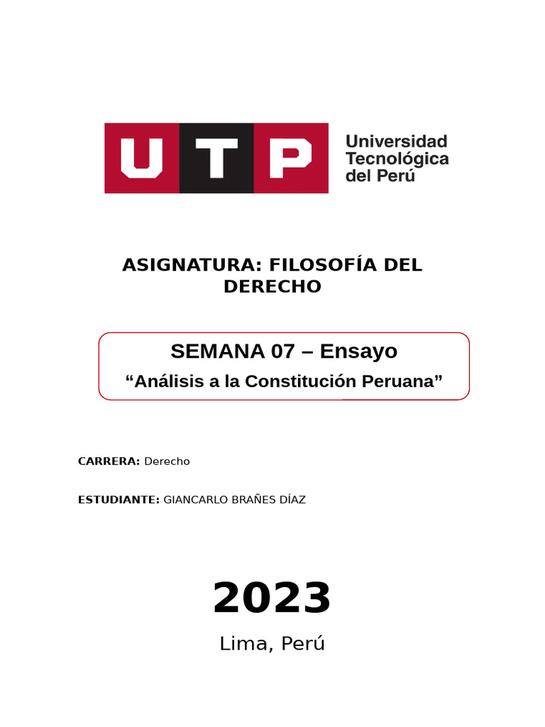Semana 07 - LEY #30588 LEY DE REFORMA CONSTITUCIONAL QUE RECONOCE EL ...