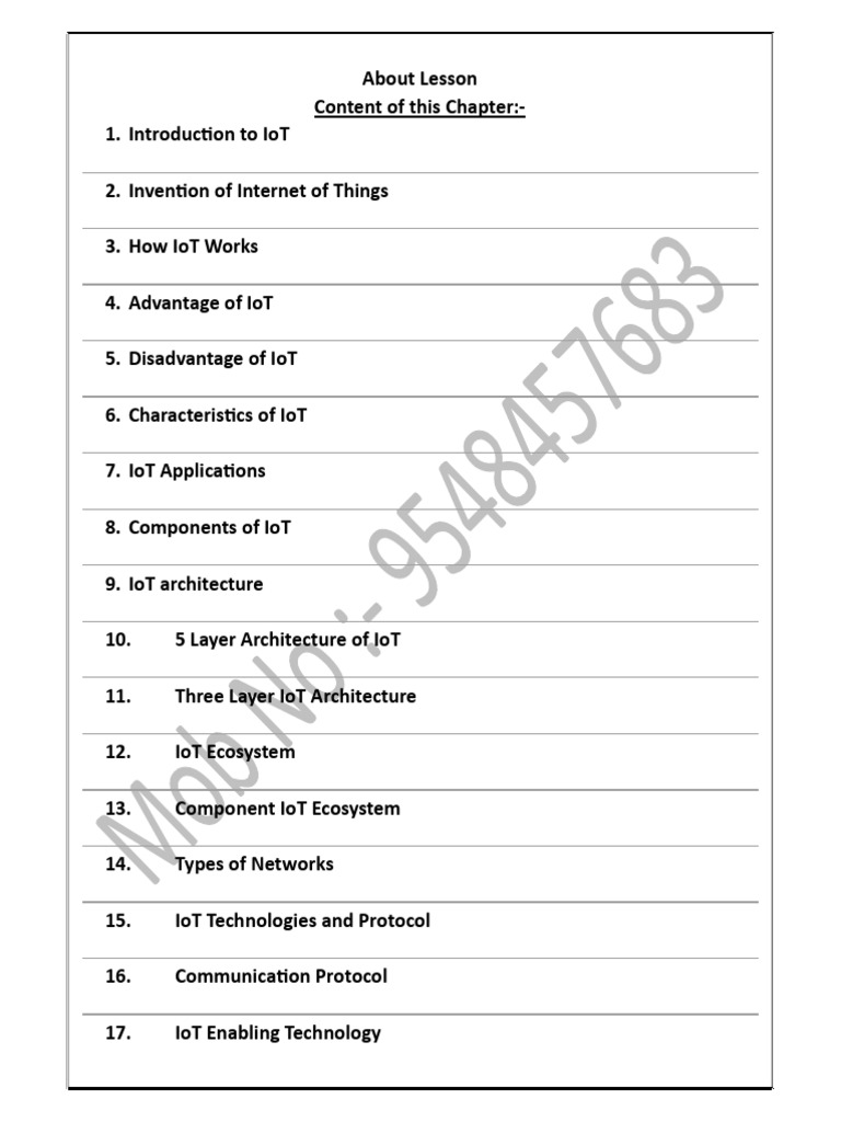 Introduction To IoT (Chapter-1) M4-R5.1 TH | PDF