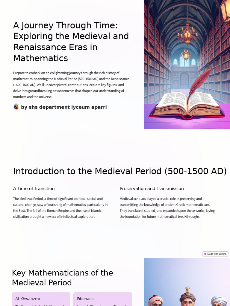 A Journey Through Time Exploring The Medieval and Renaissance Eras in ...