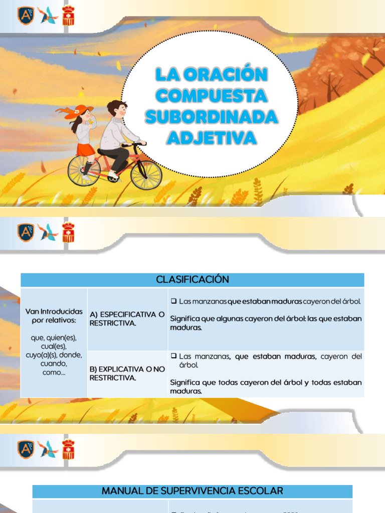 La Oración Compuesta Subordinada Adjetiva | PDF
