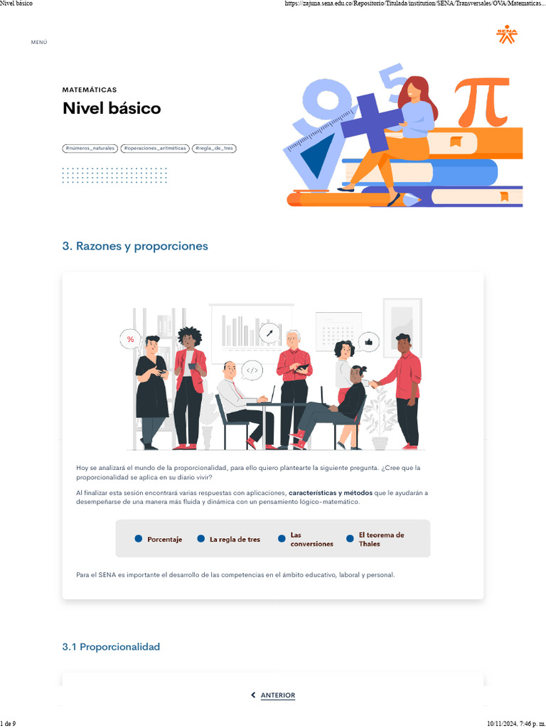 Nivel básico 3. Razones y proporciones | PDF | Porcentaje | Matemáticas
