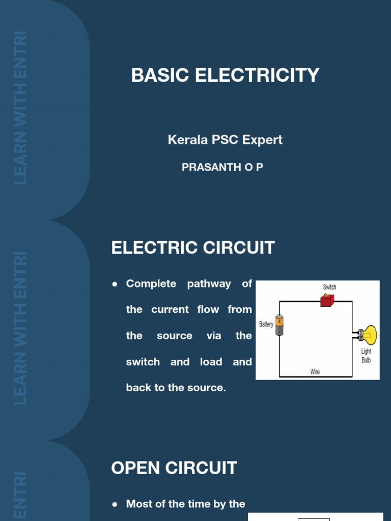 Kerala PSC: Basic Electricity Guide | PDF | Electric Current ...