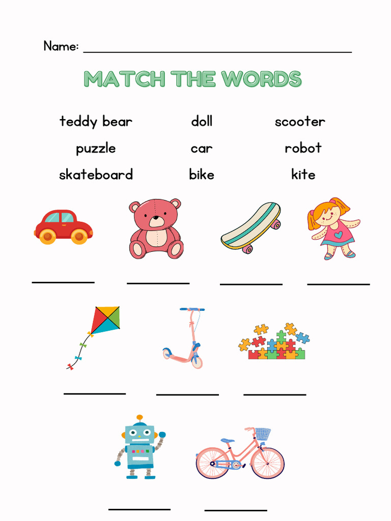 Toy Box Vocabulary & Have Got Worksheet | PDF