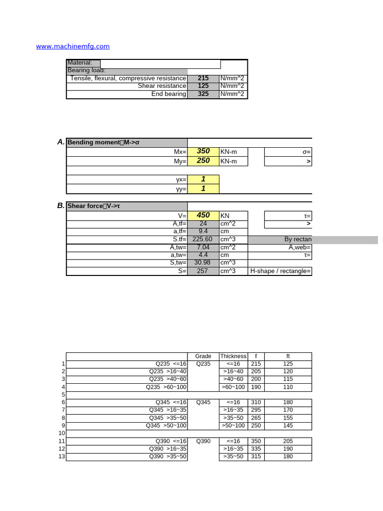 H-Beam-Load-Bearing-Calculation | PDF | Applied And Interdisciplinary ...