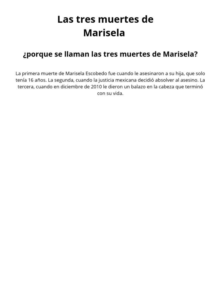 Las tres muertes de Marisela Escobedo | PDF