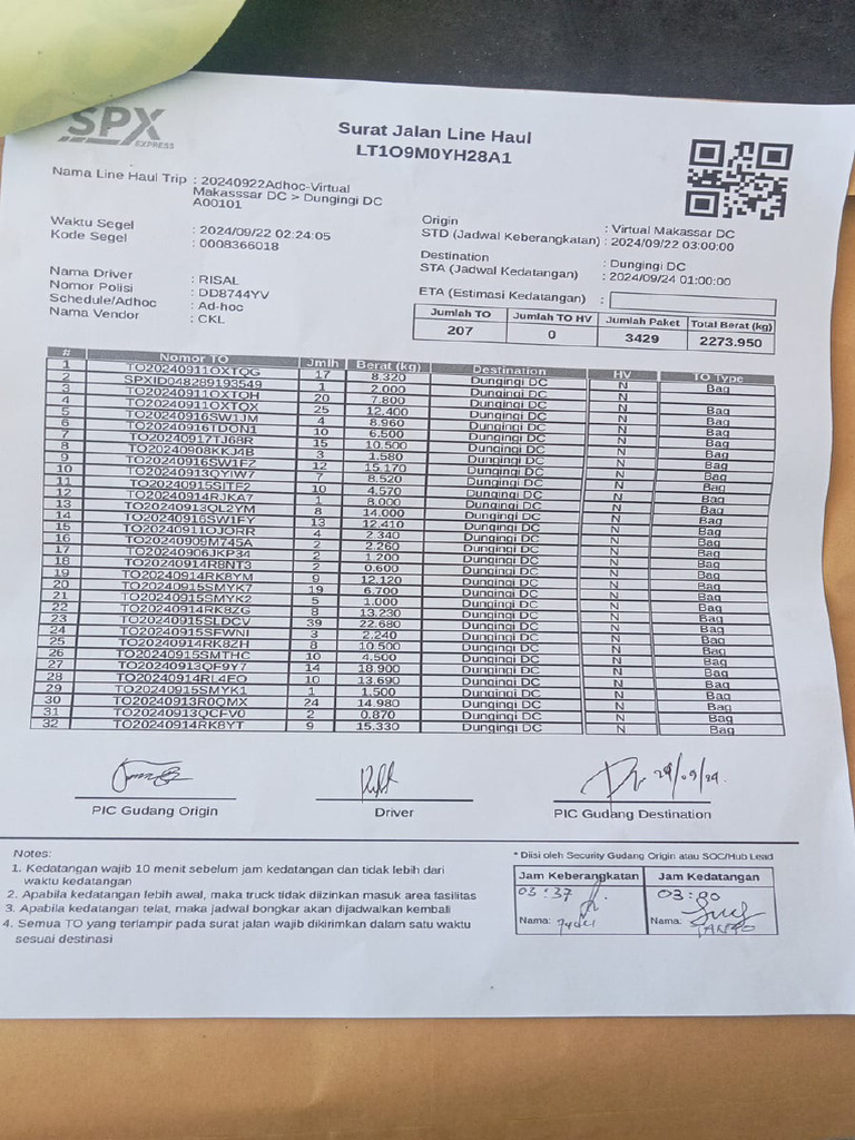 NOTA INVOICE BERJALAN | PDF