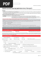 Personal Account Opening Form Template | PDF | Banks | Identity Document