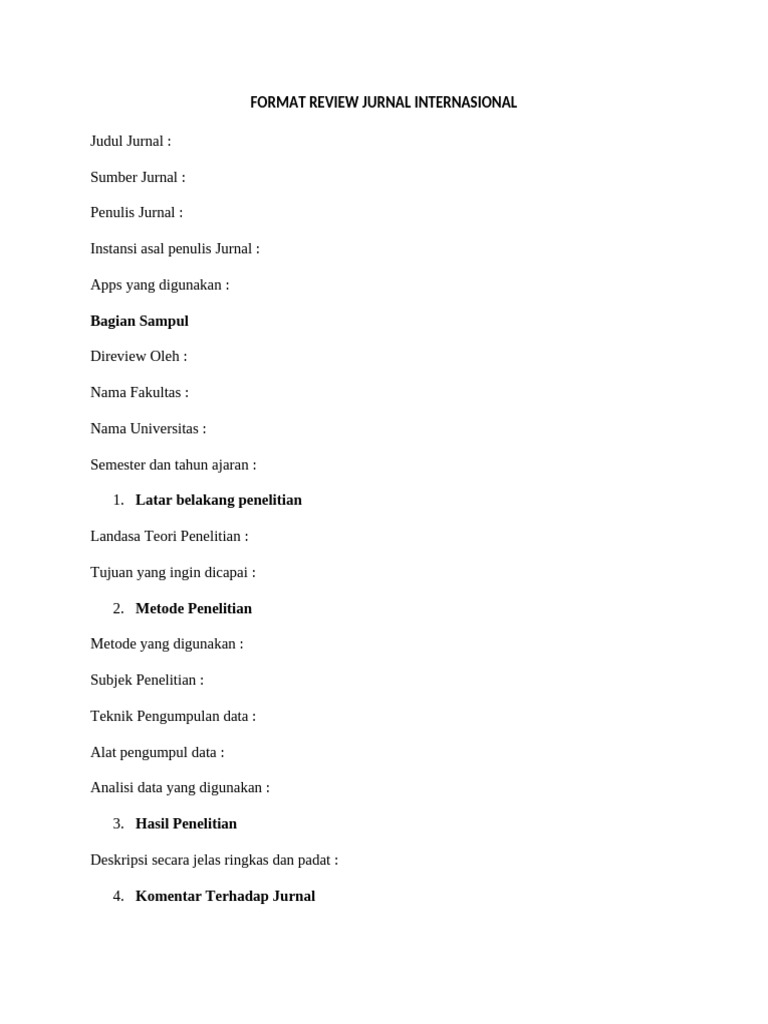 Format Review Jurnal Internasional | PDF